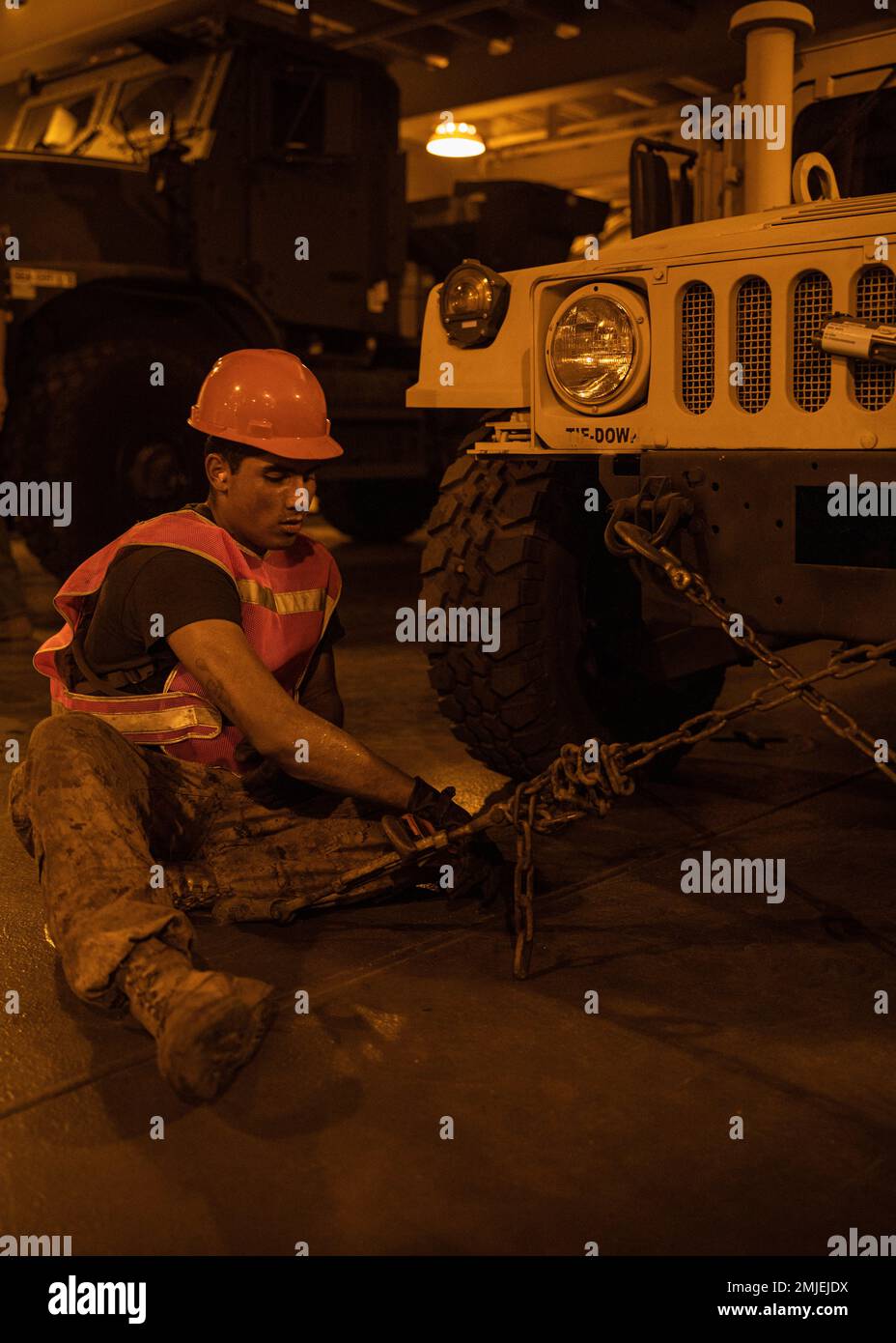 U.S. Marine Corps Lance Cpl. Andrew Ruiz, a motor transport operator ...