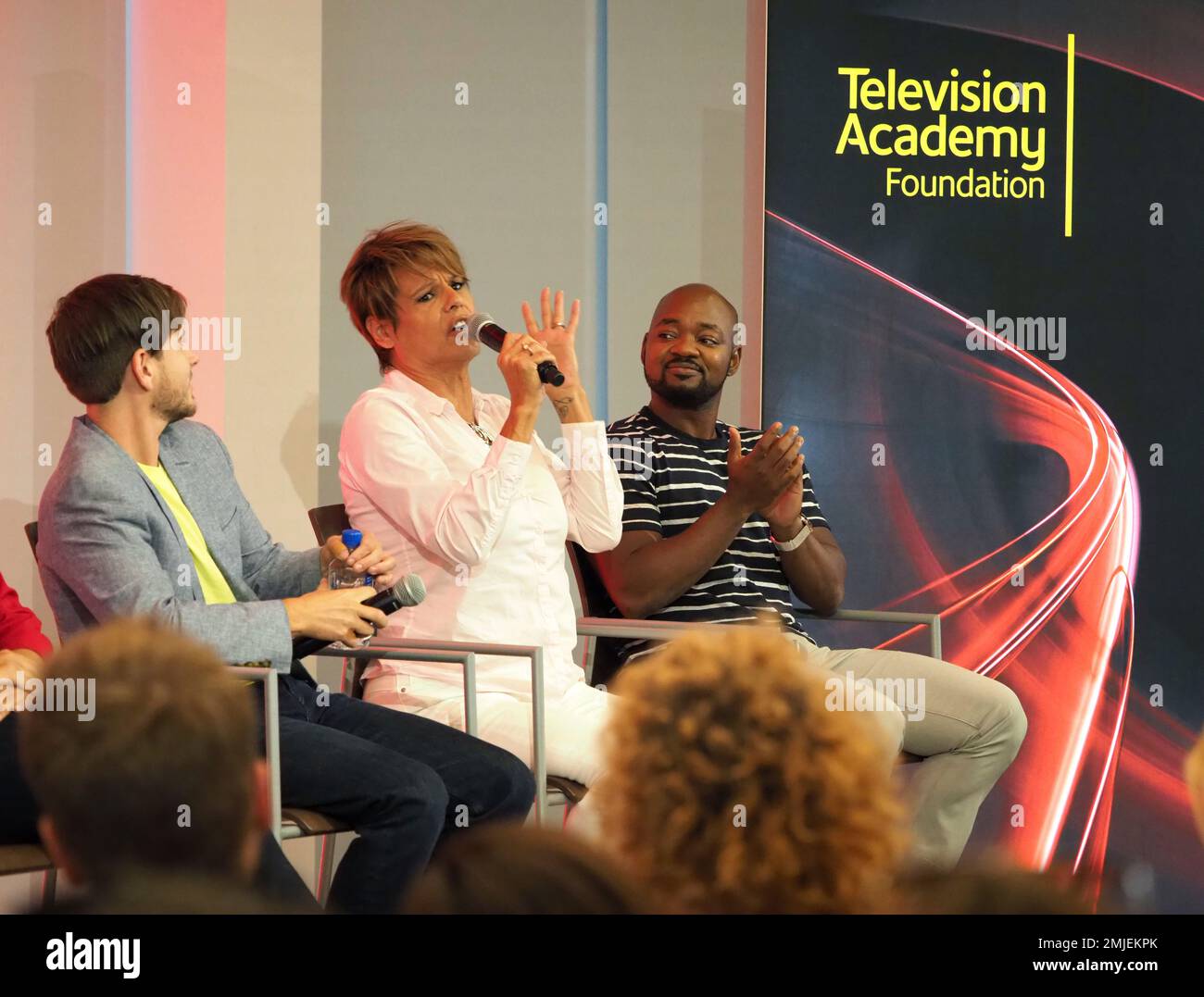 Alex Blue Davis, from left, Alexandra Billings, and Brian Michael Smith ...
