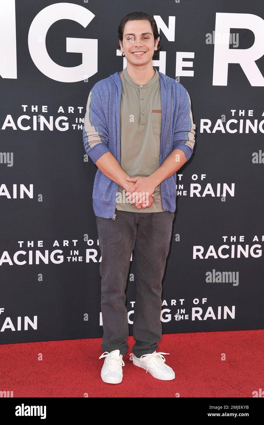 Jake T Austin attends the LA premiere of "The Art of Racing in the Rain ...
