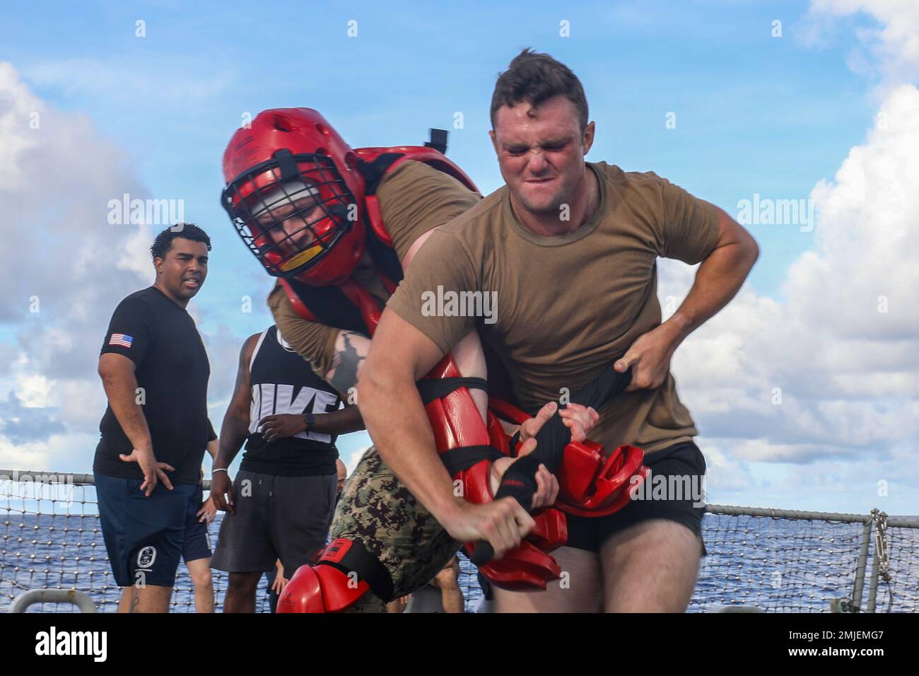 PHILIPPINE SEA (Aug. 27, 2022) Seaman Jordan Rogers, right, from ...