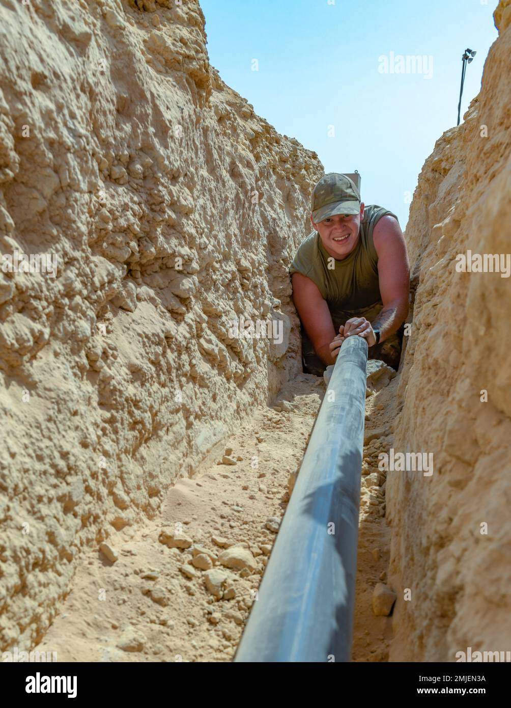 U.S. Air Force Senior Airman Eric Dishner, a water and fuels system ...