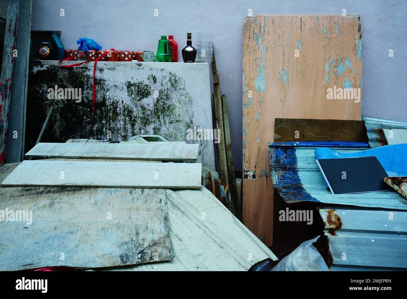 View of a glimpse of a street in Penang Stock Photo - Alamy