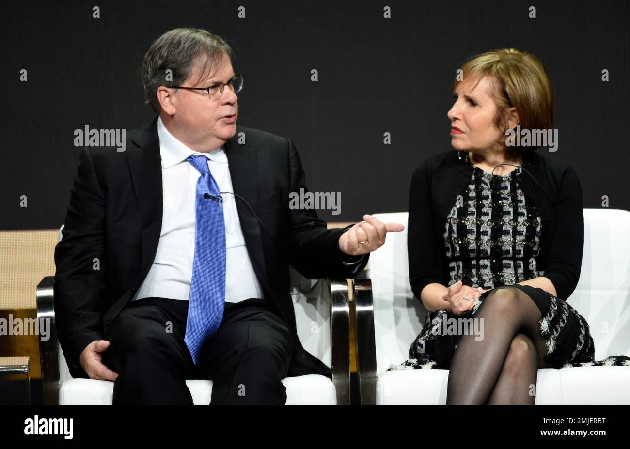 Robert King, left, and Michelle King, executive producers of the CBS ...