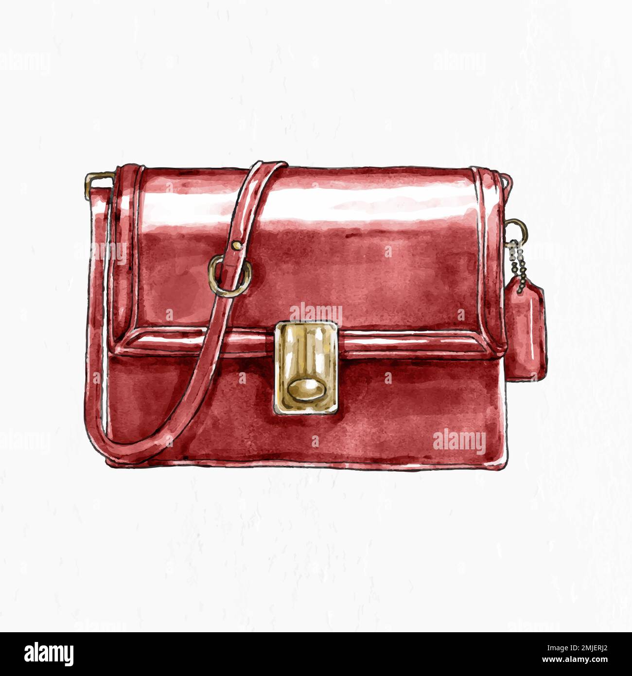 Women's purse vector hand drawn fashion illustration Stock Vector Image ...