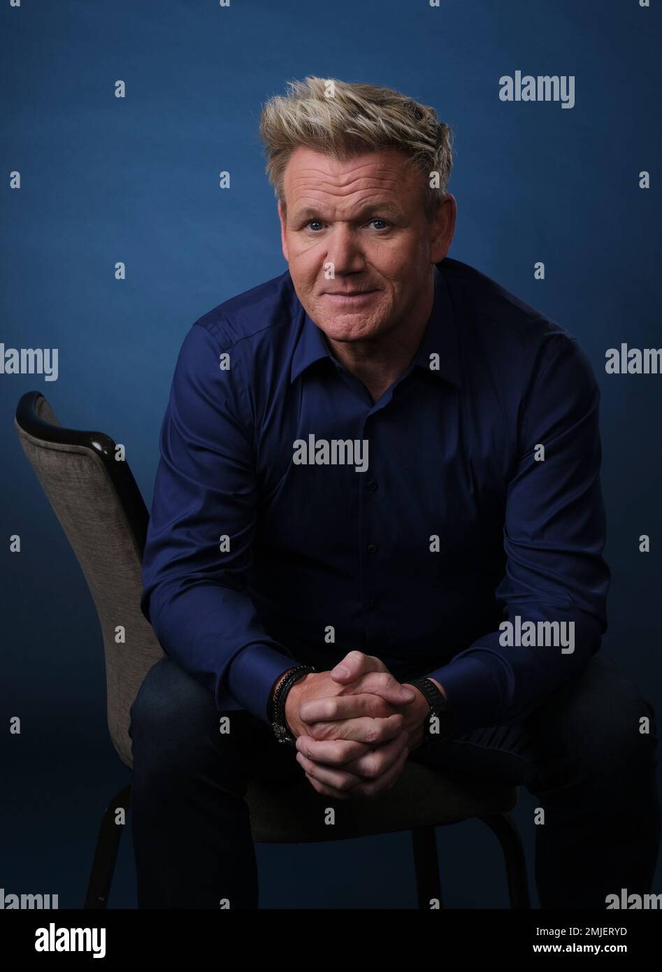 This July 24, 2019 photo shows chef and TV personality Gordon Ramsay ...