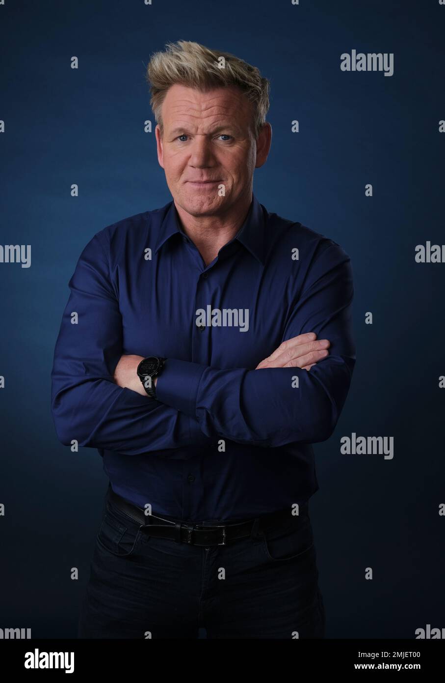 This July 24, 2019 photo shows chef and TV personality Gordon Ramsay ...