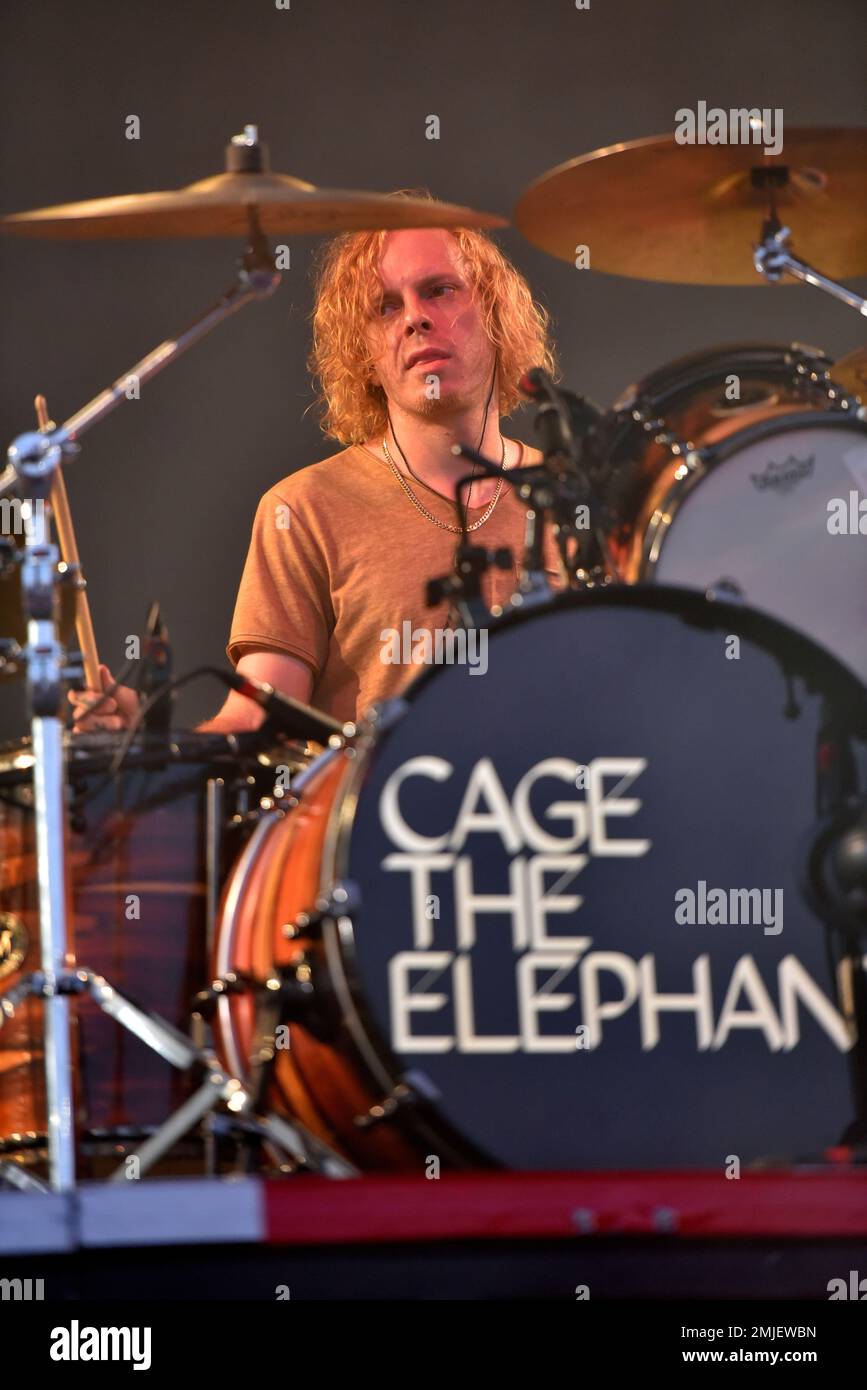 Jared Champion of Cage the Elephant performs during "The Night Running ...