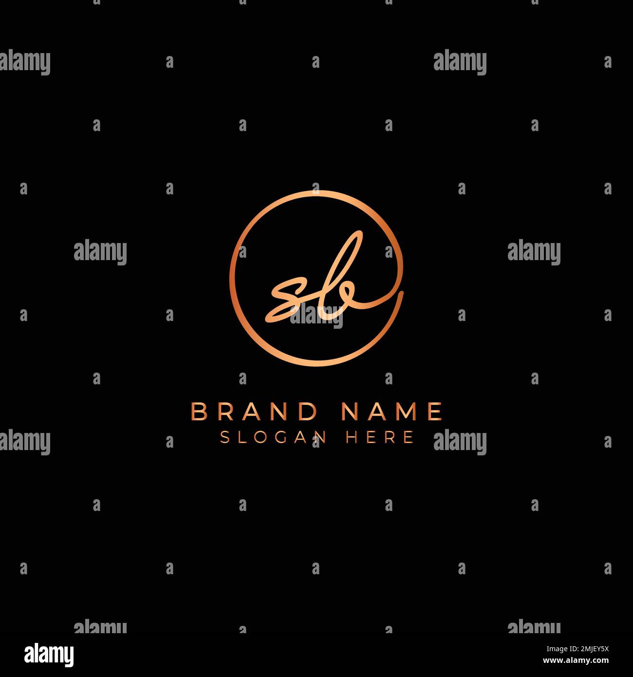 S, B, SB Initial letter handwritten and signature vector logo. Business ...