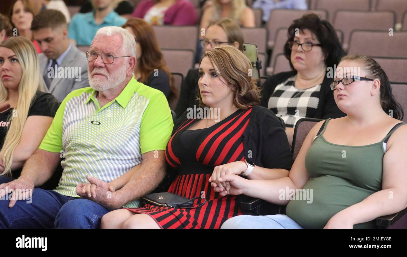 From left to right, Bill Powell, Riley Powell's father, Amanda Hunt ...