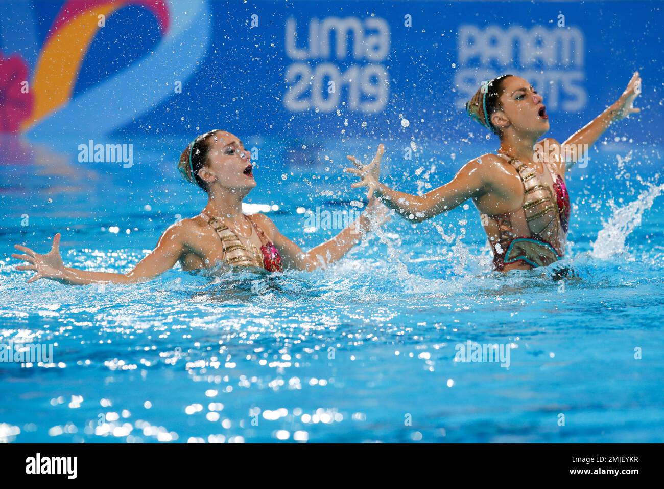 Anita Alvarez and Ruby Remati, of the United States, compete to win the ...