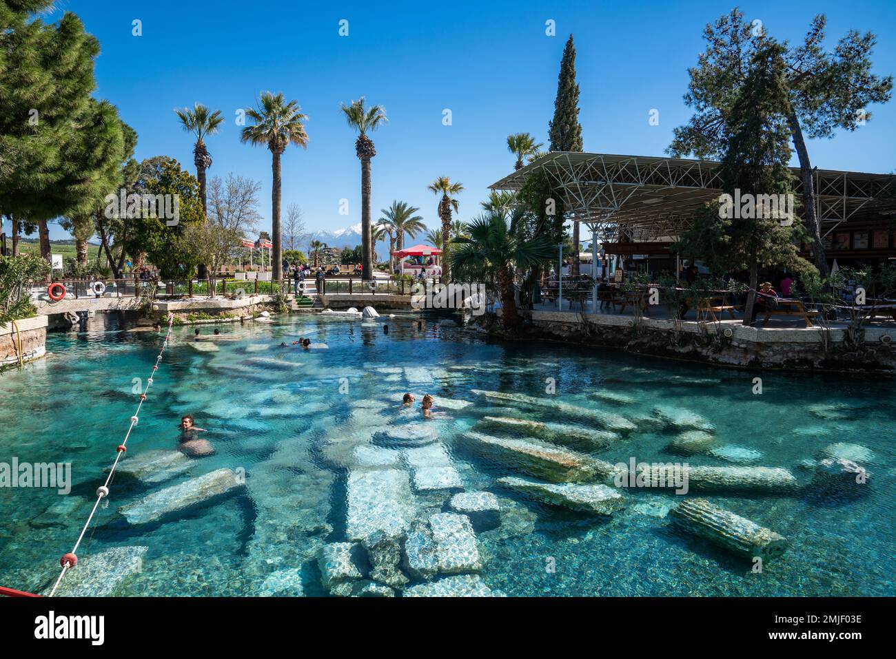 Pamukkale hot spring pools Stock Photo - Alamy