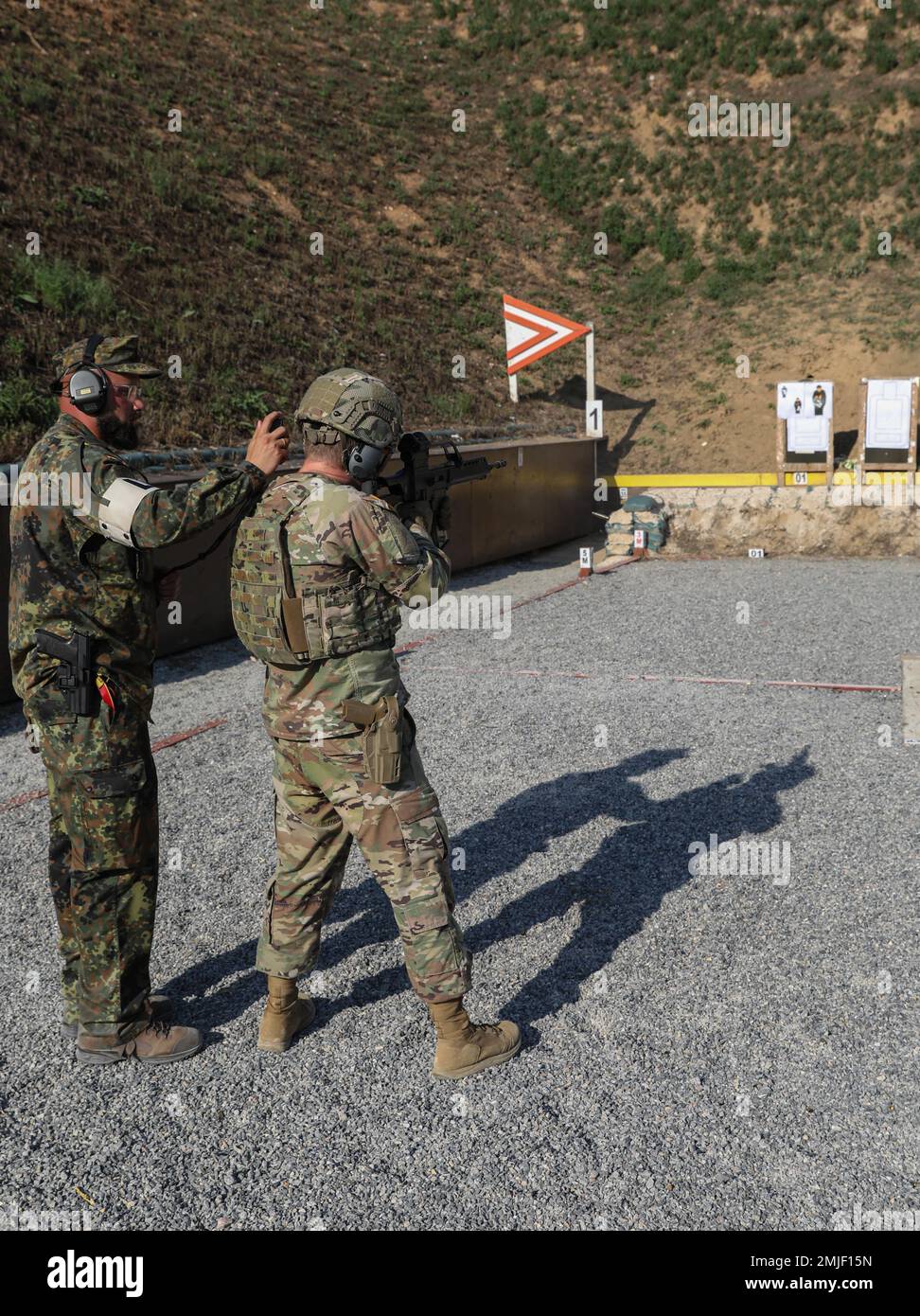 U.S. military forces compete to earn the German Shutzenschner at Camp ...