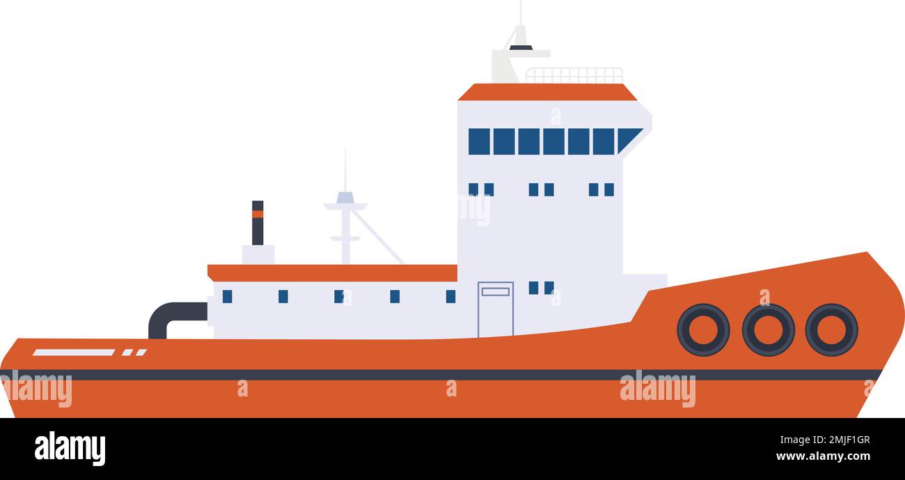 Water transport. Small cargo boat. Ferry ship icon Stock Vector Image ...
