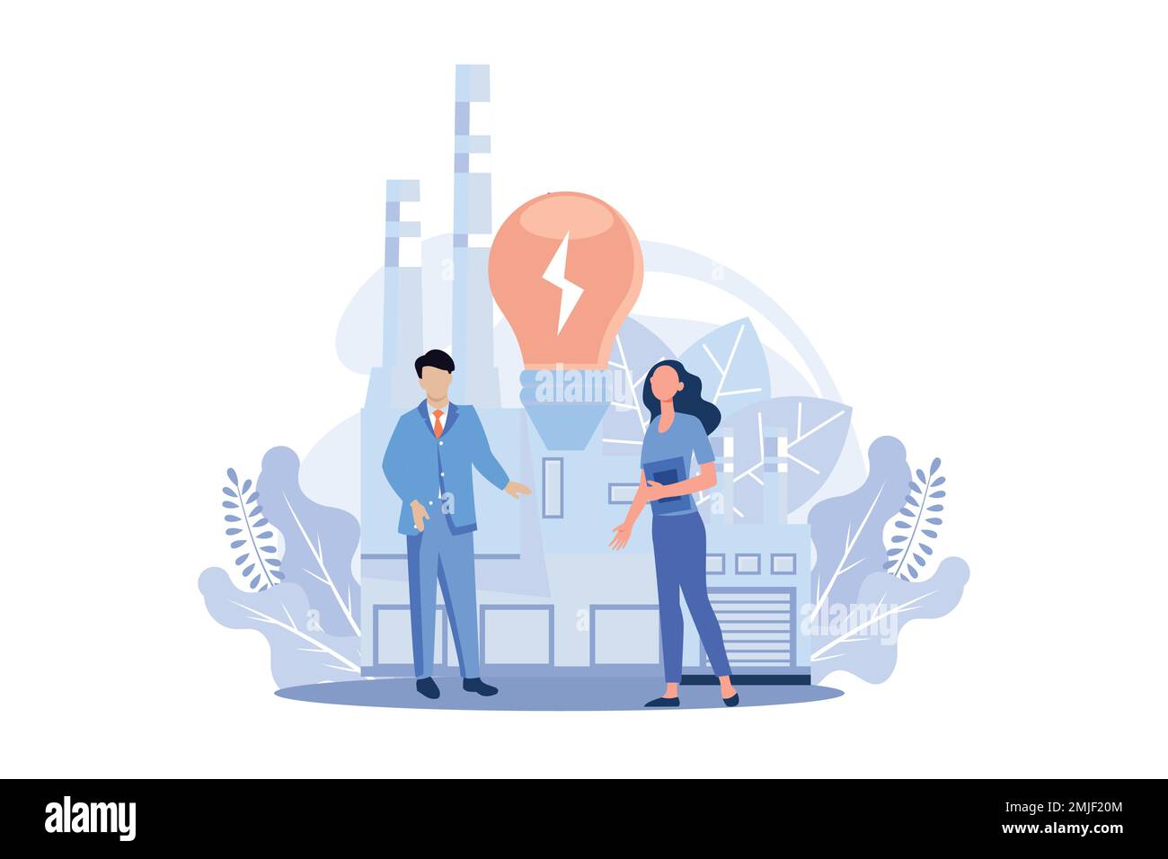 Sustainability illustration. Energy efficiency in household and ...