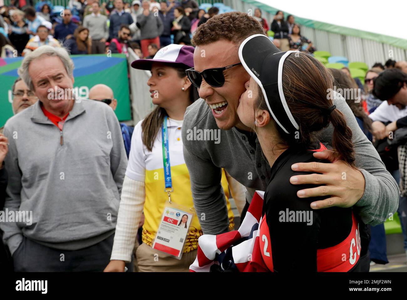 ADDS NAME OF FIANCEE - Karissa Cook of the United States kisses her ...
