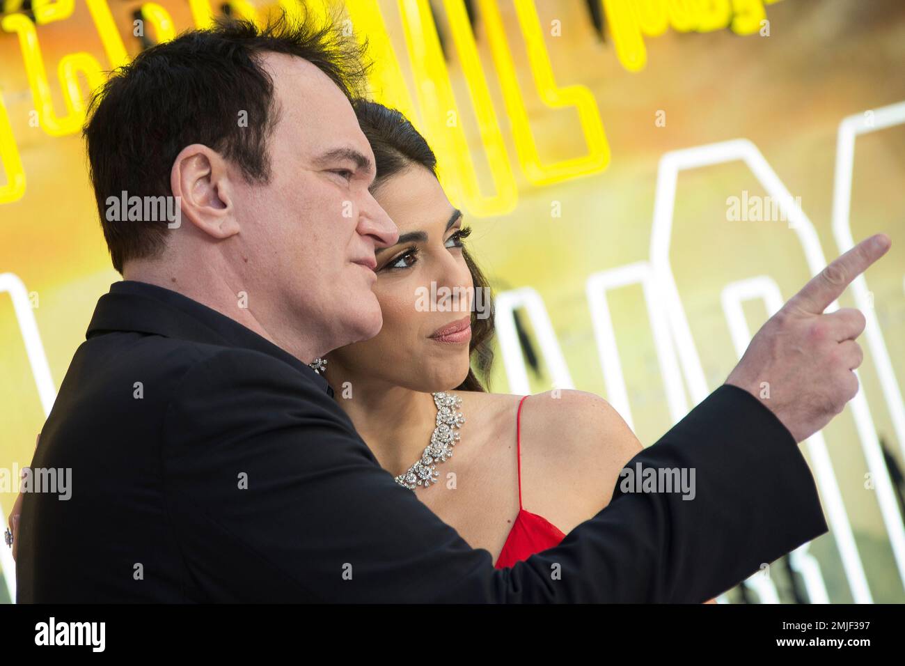 Writer and director Quentin Tarantino and his wife Daniela Pick pose ...