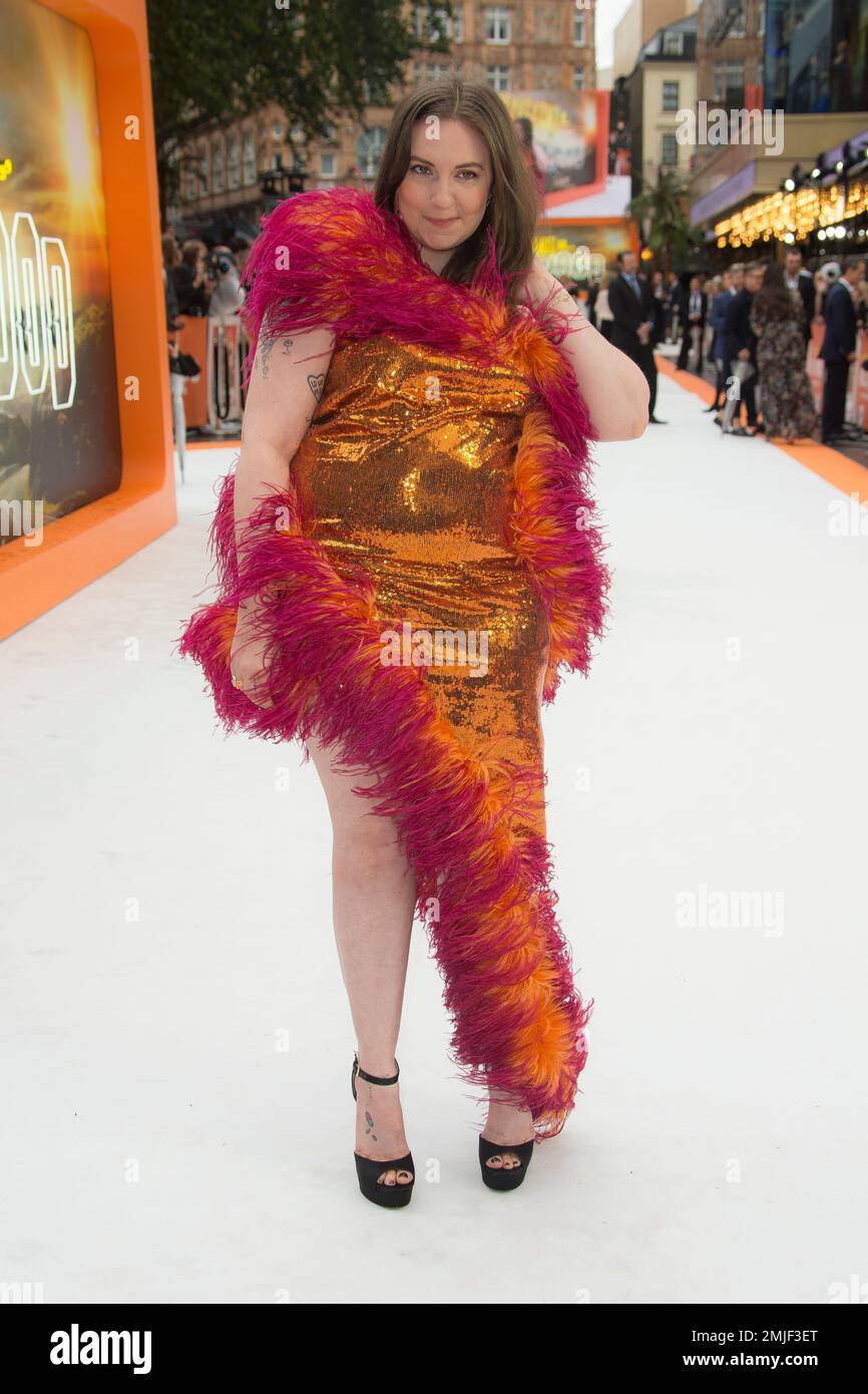 Actress Lena Dunham poses for photographers upon arrival at the UK ...