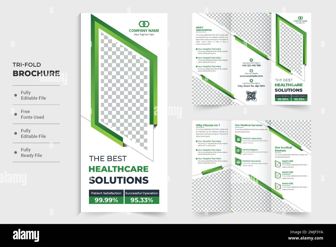 Hospital tri fold brochure hi-res stock photography and images - Alamy
