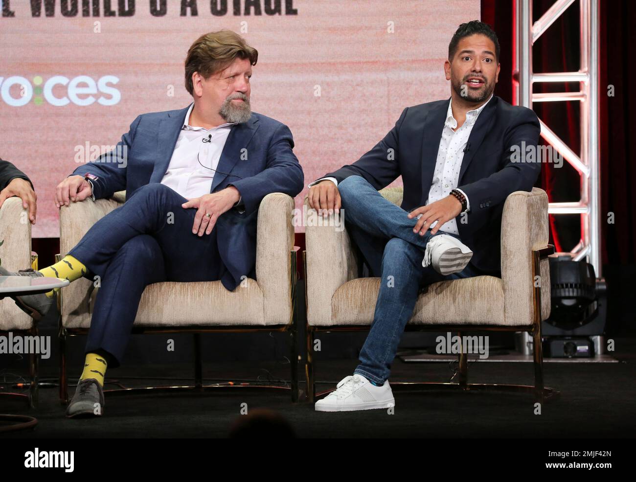 Oskar Eustis, left, artistic director of The Public Theater and ...