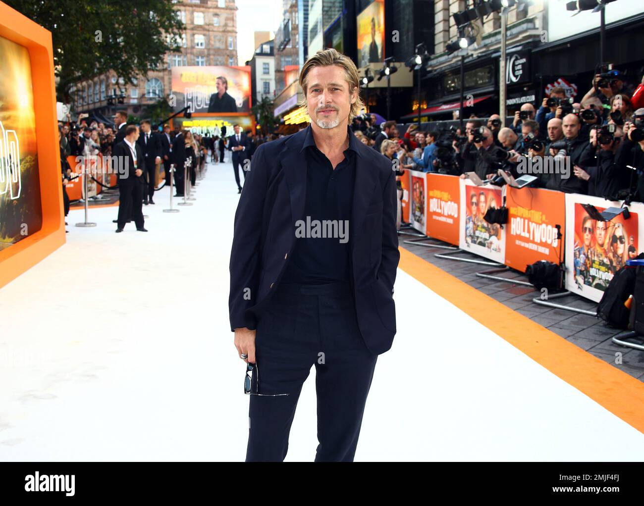 Actor Brad Pitt poses for photographers upon arrival at the UK premiere ...