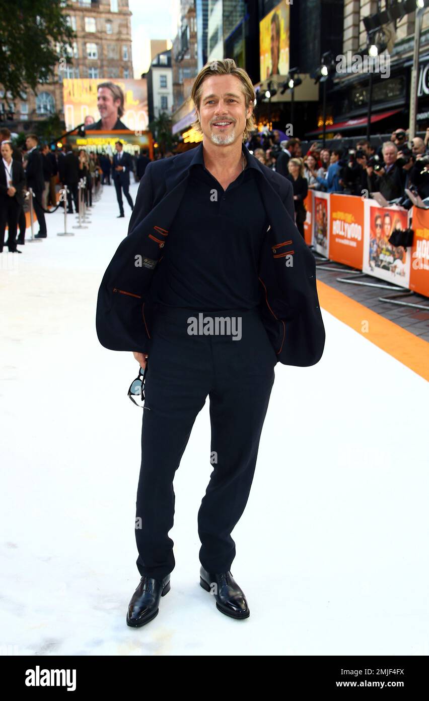 Actor Brad Pitt poses for photographers upon arrival at the UK premiere ...