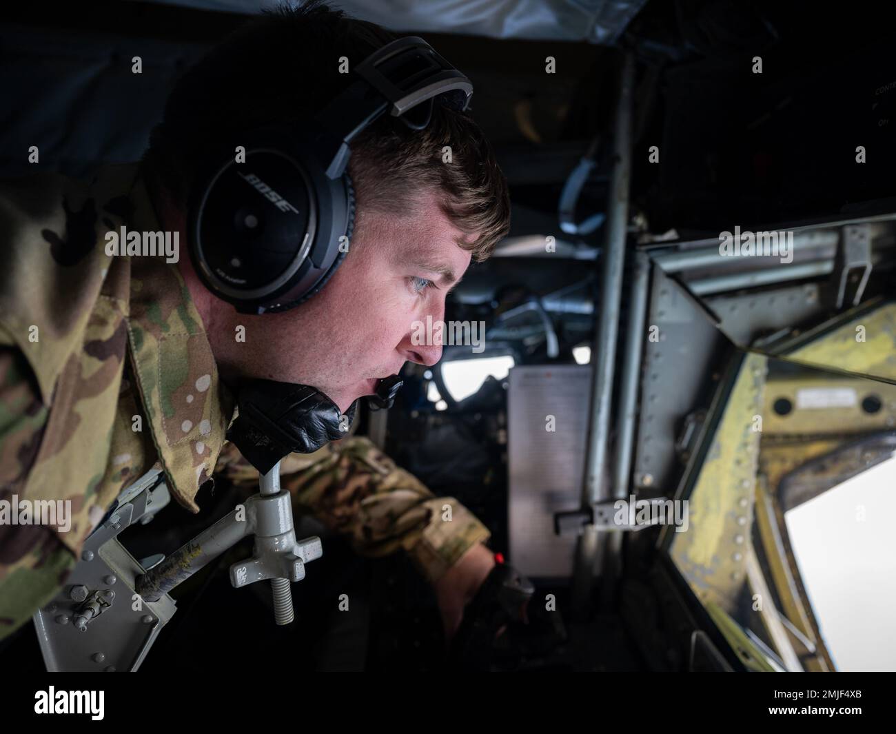 Tech. Sgt. Kevin Foley, a boom operator with the 328th Air Refueling ...