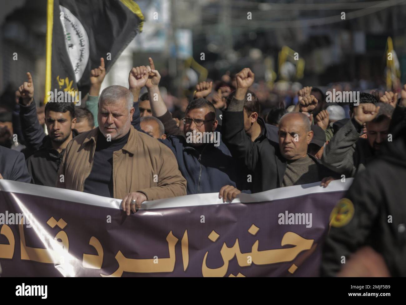 Gaza, Palestine. 27th Jan, 2023. Palestinian supporters of the Islamic ...