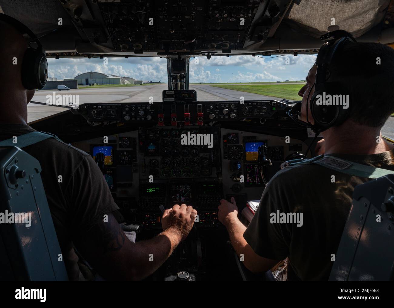 U.S. Air Force Capt. Dave Carr and Maj. Phil Zizzi, both pilots with ...
