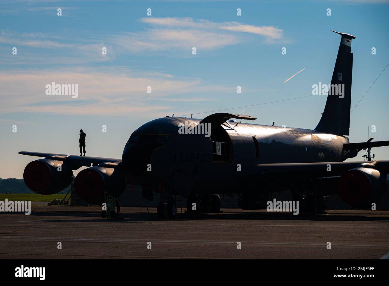 A Guardsman assigned to the 171st Air Refueling Wing conducts pre ...
