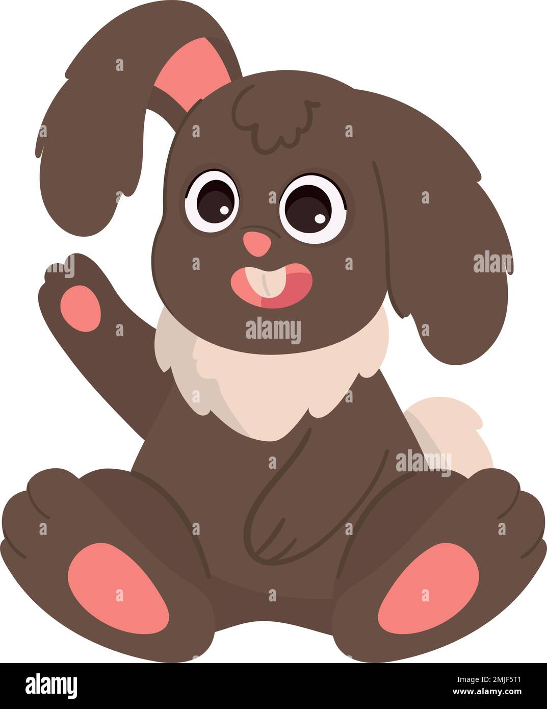 bunny waving hand Stock Vector Image & Art - Alamy