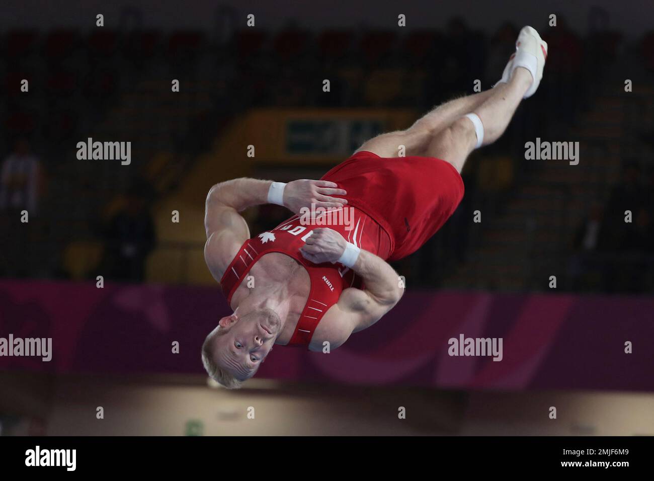 Canada's Cory Paterson performs his floor exercise in the men's ...