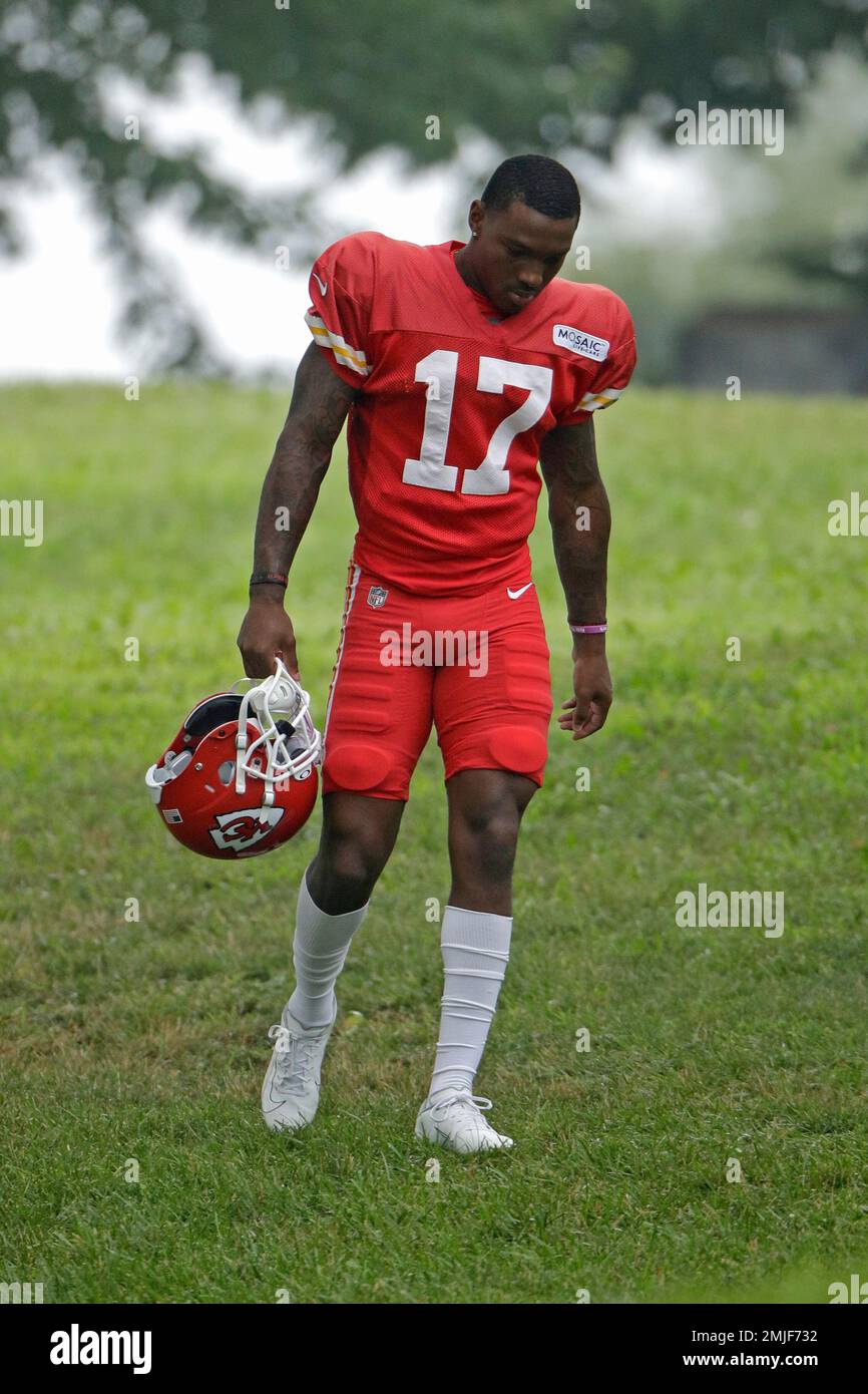 Kansas City Chiefs wide receiver Mecole Hardman arrives at NFL football ...