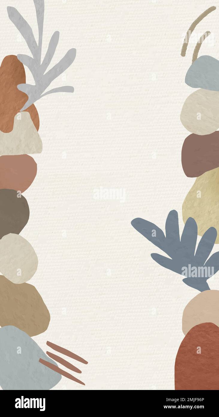 Aesthetic frame mobile wallpaper background vector, abstract design ...