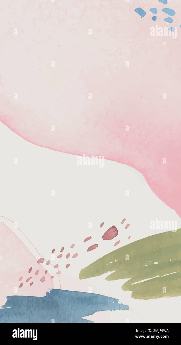 Watercolor Instagram story wallpaper vector, minimal social media ...