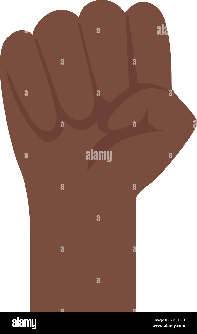 Black fist gesture. Uprising symbol. Power sign Stock Vector Image ...