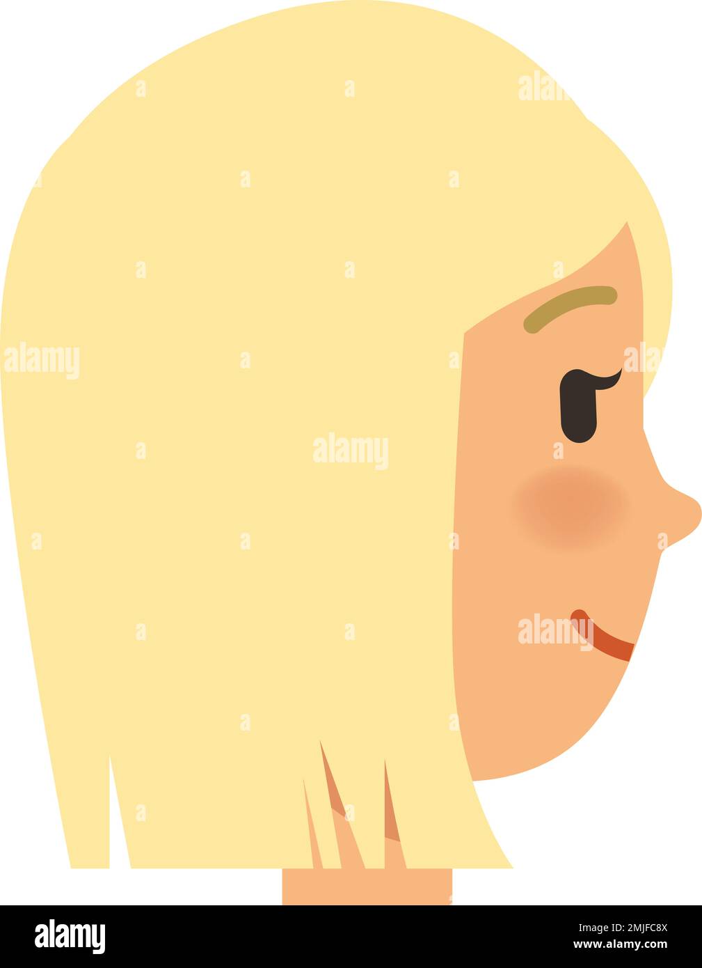 Girl head side view Stock Vector Images - Alamy