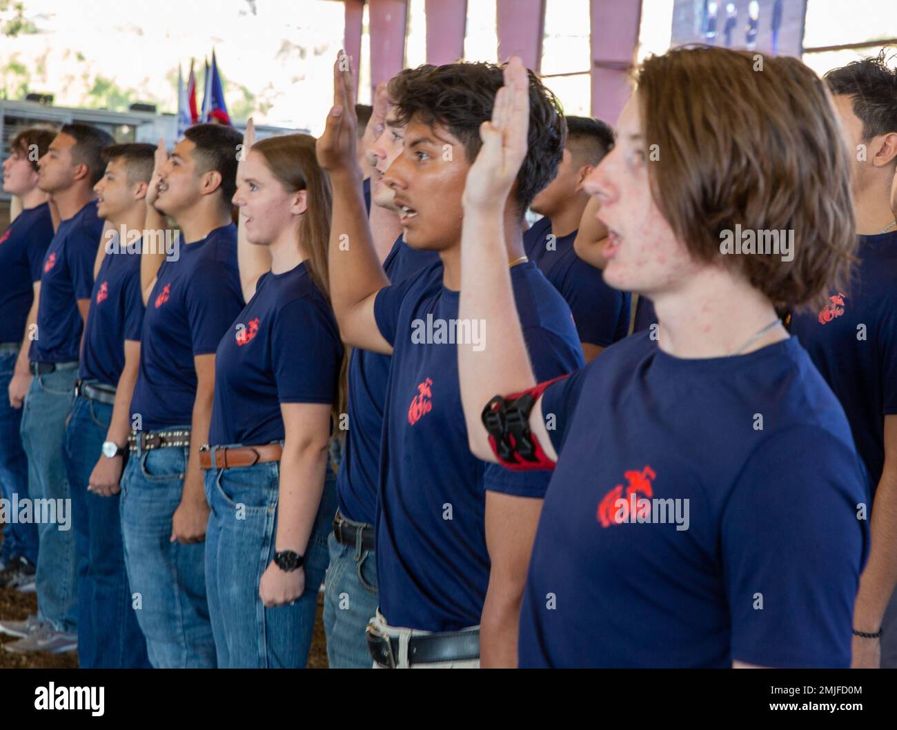 Future Marines in the delayed entry program with Recruiting Sub Station ...