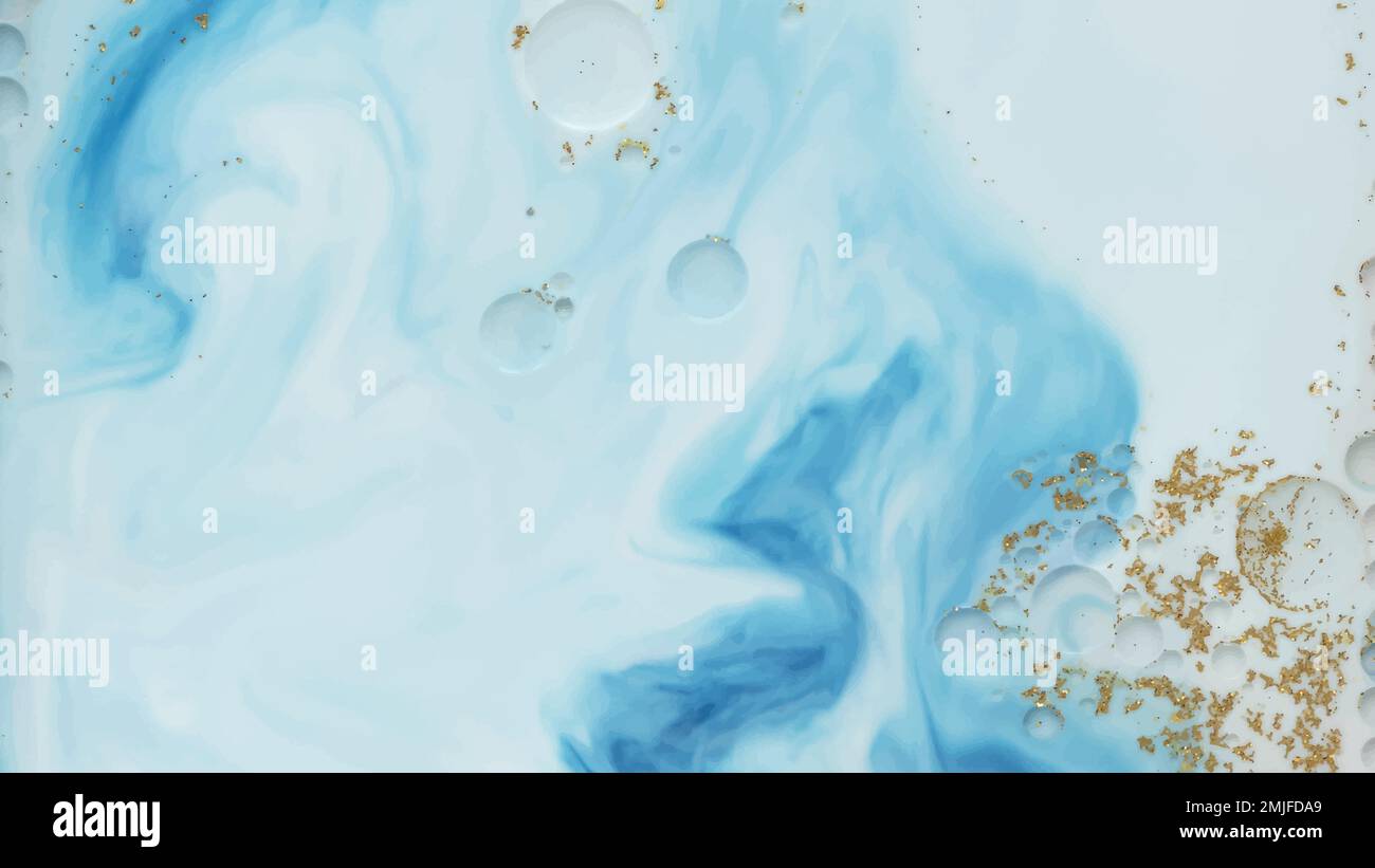 Abstract blue watercolor with gold glitter background vector Stock ...