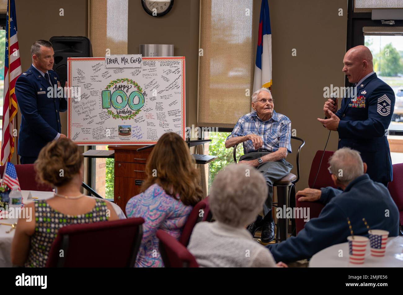 Col. Chris Robinson, 375th Air Mobility Wing commander, and Chief ...