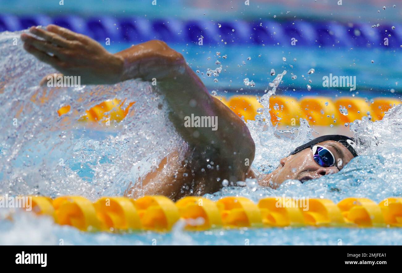 Italy's Gregorio Paltrinieri swims in the men's 1500m freestyle final ...