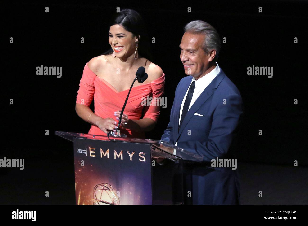 EXCLUSIVE - Yara Lasanta, left, and Oswaldo Borraez speak at the 71st ...