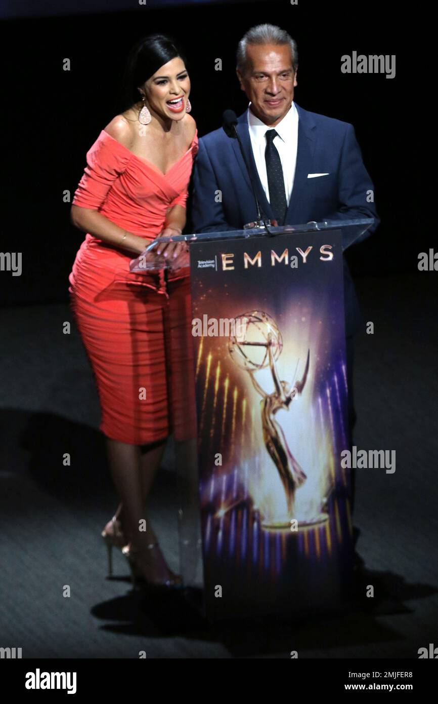 EXCLUSIVE - Yara Lasanta, left, and Oswaldo Borraez speak at the 71st ...