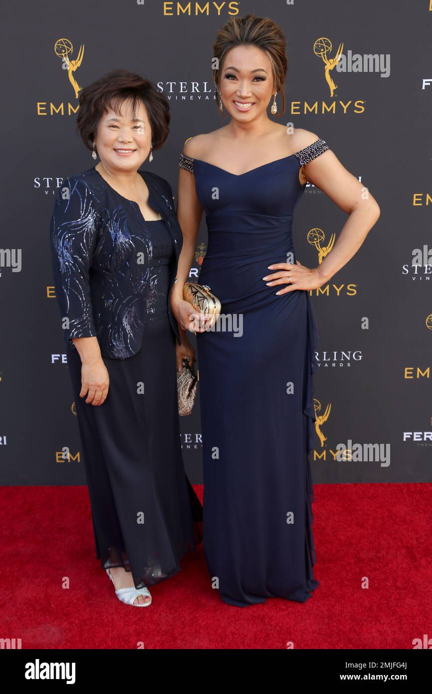 Suzie Suh, right, and Kyunk Sook Suh arrives at the 71st Los Angeles ...