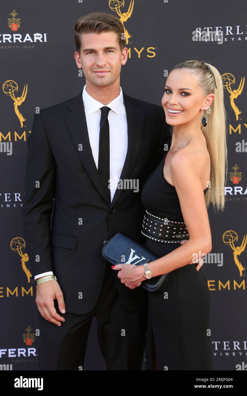 Bill Melugin, left, and Katy Johnson arrive at the 71st Los Angeles ...