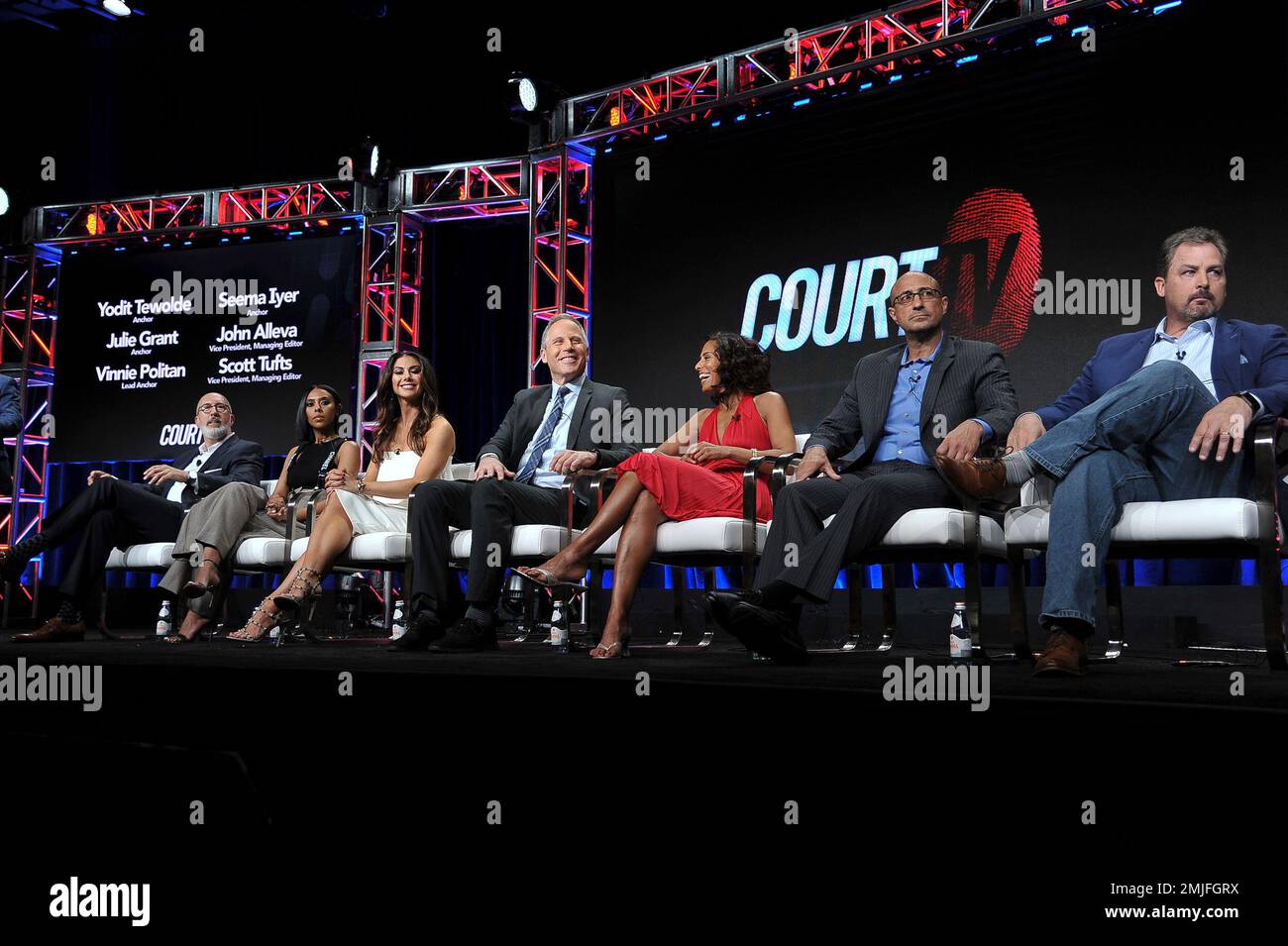 Jonathan Katz, from left, Yodit Tewolde, Julie Grant, Vinnie Politan ...