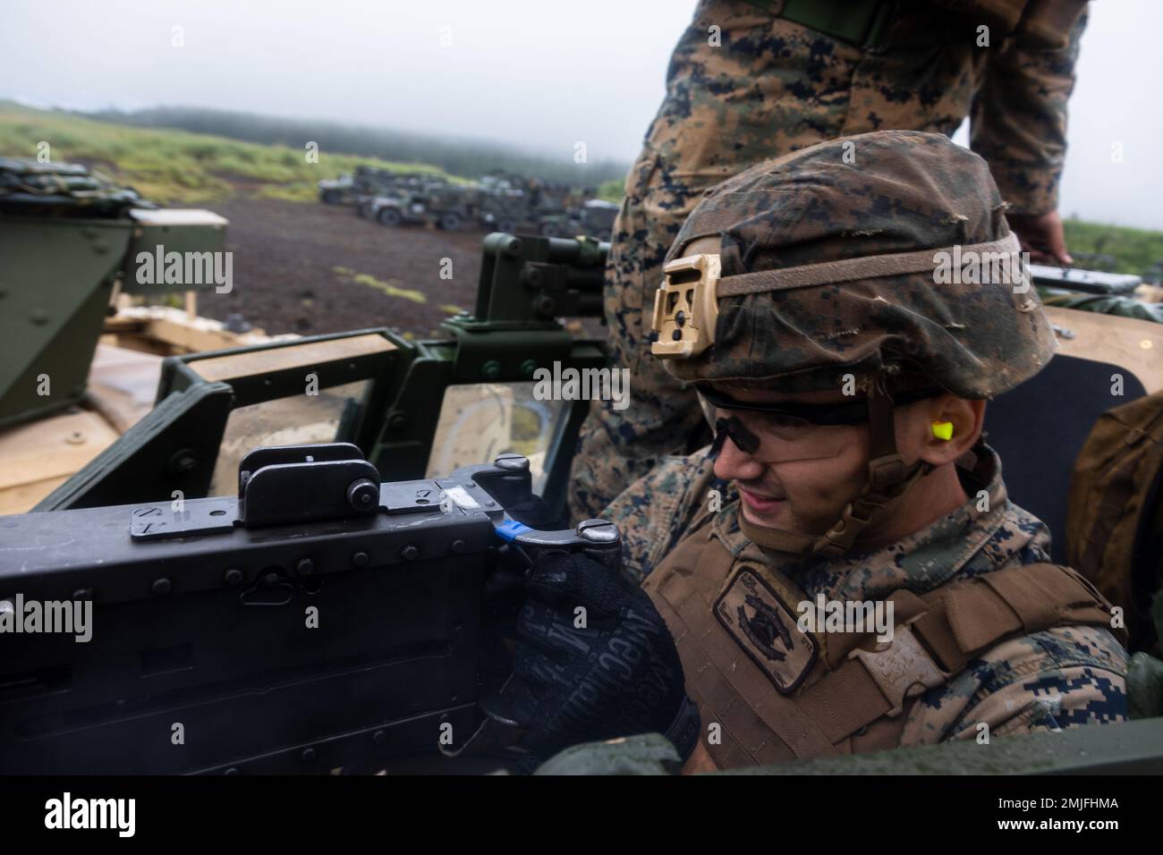 U.S. Marine Corps Lance Cpl. Devon Guffey, an ammunition technician ...