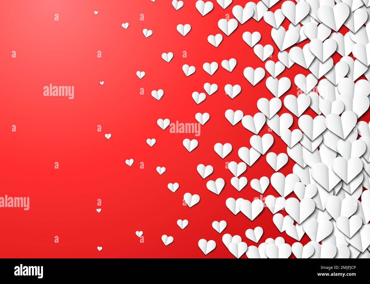 Paper hearts background for Valentine's Day greeting card design Stock ...