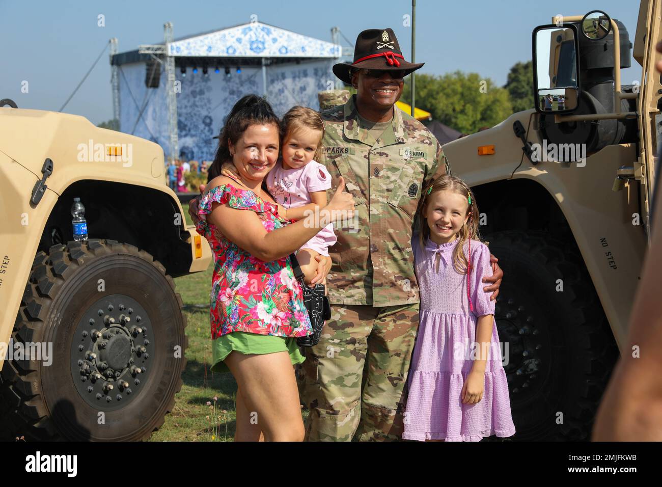 Command Sgt. Major Marlow R. Parks, Command Sgt. Maj. of 2-82 Field ...