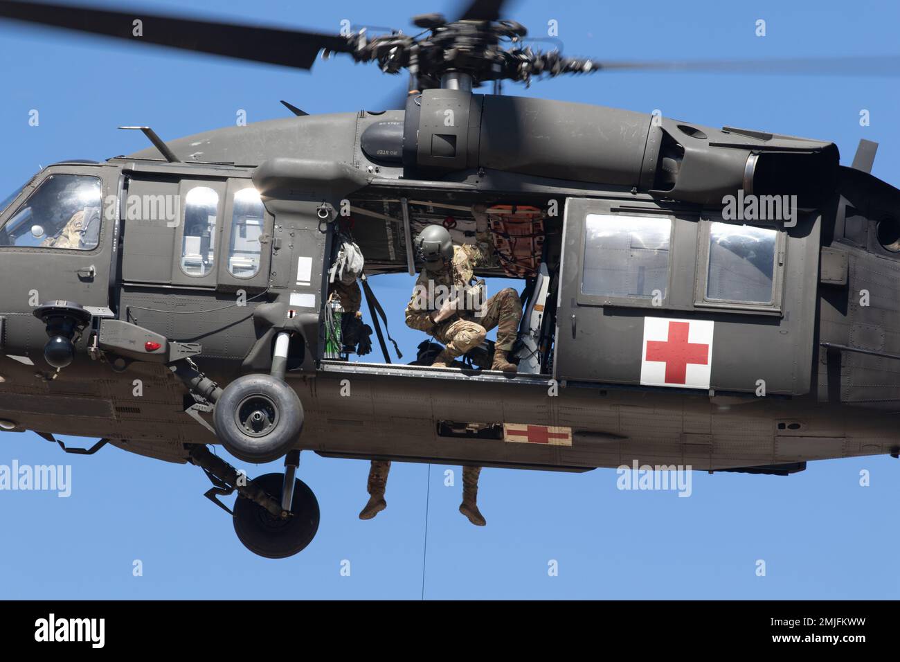 An aircrew assigned to U.S. Army Air Ambulance Detachment- Yakima ...
