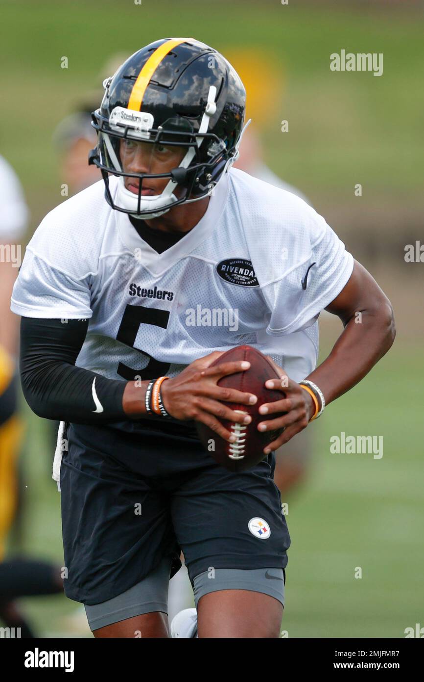 Pittsburgh Steelers quarterback Joshua Dobbs (5) during an NFL football ...